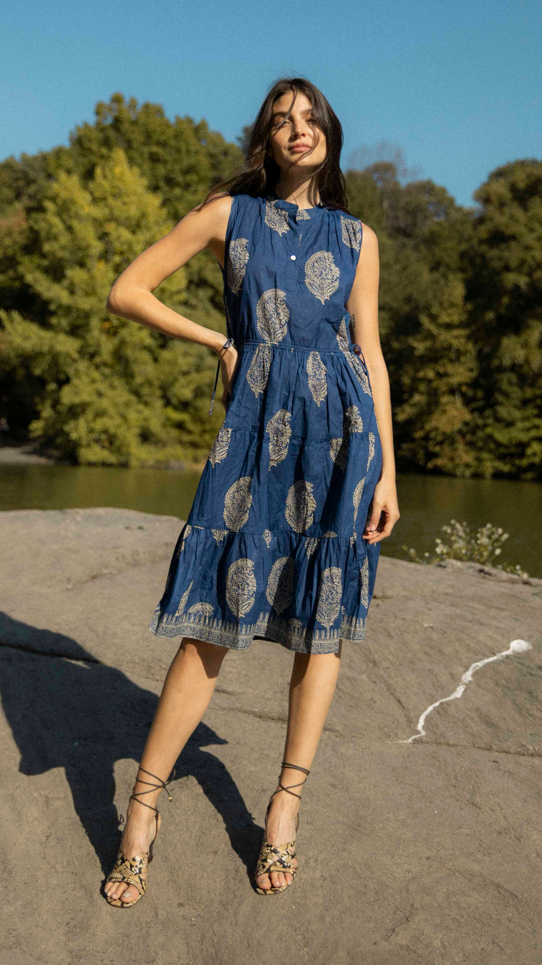 Aluna Dress Blue – Guadalupe Design Colombia